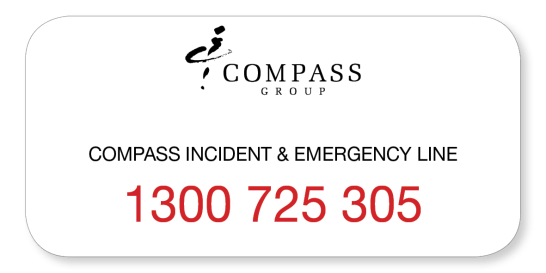 Incident and Emergency Line Sticker - Compass Care